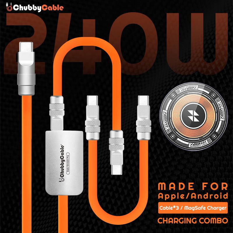4-in-1 Magnetic Charger & 3 Cables Combo | ChubbyCable – Chubbycable