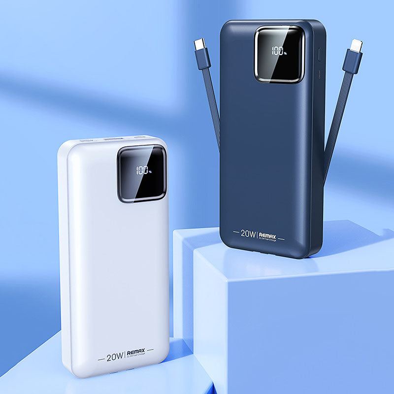 "Chubby" 20W+22.5W 30000mAh Power Bank With Built-In Cord – Chubbycable