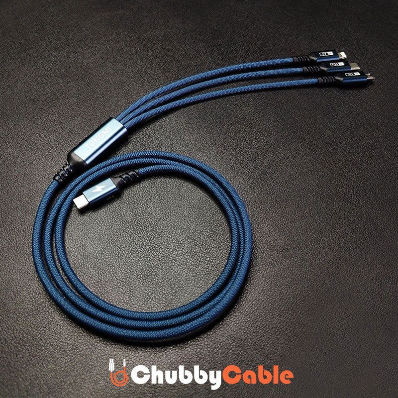 "Chubby" 3 IN 1 Fast Charge Cable (C+Lightning+Micro) – Chubbycable