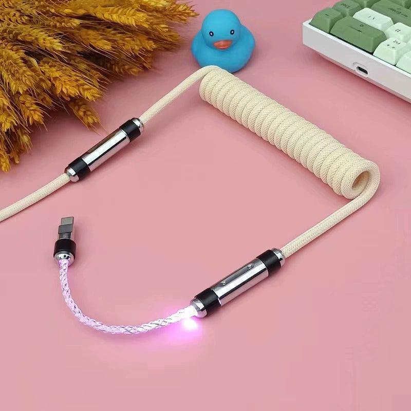 "Chubby" USB To Type C Spring Keyboard Cable – Chubbycable