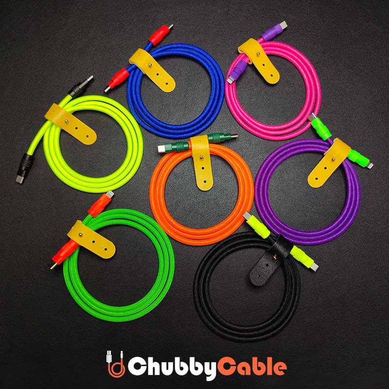 Vibrant Color-block Braided Charge Cable â€?Durable & Stylish | Chubbycable