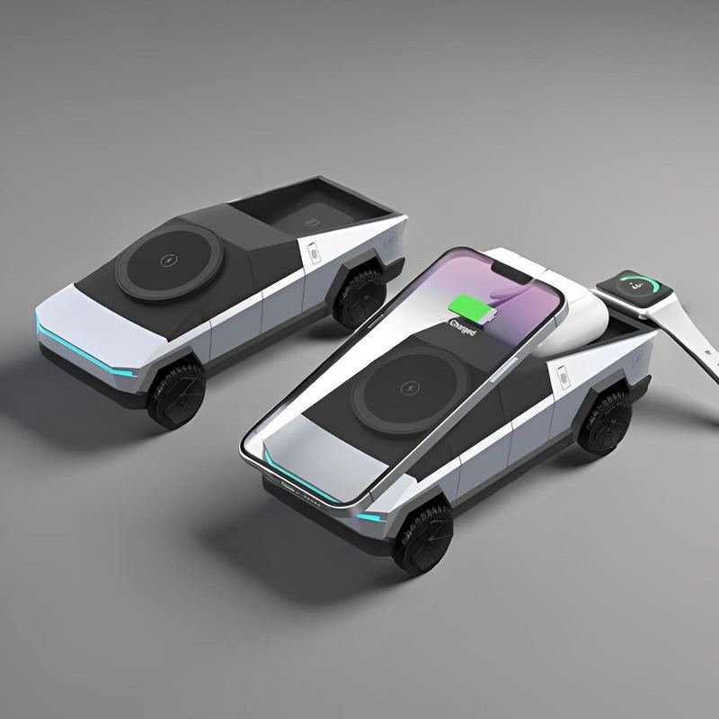 CyberTrio" Magnetic 3-in-1 Fast Wireless Charging Station‌ With Mood ...