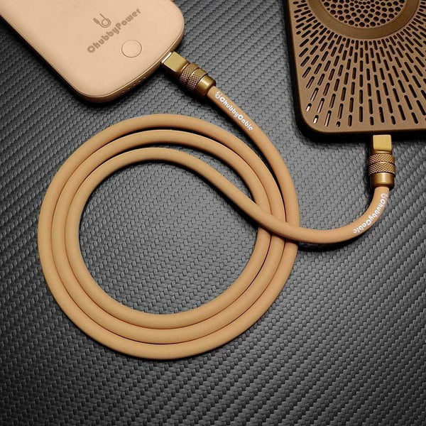 "Desert Titanium" Luxury Gold Charging Cable for iPhone 16 ProMax ...