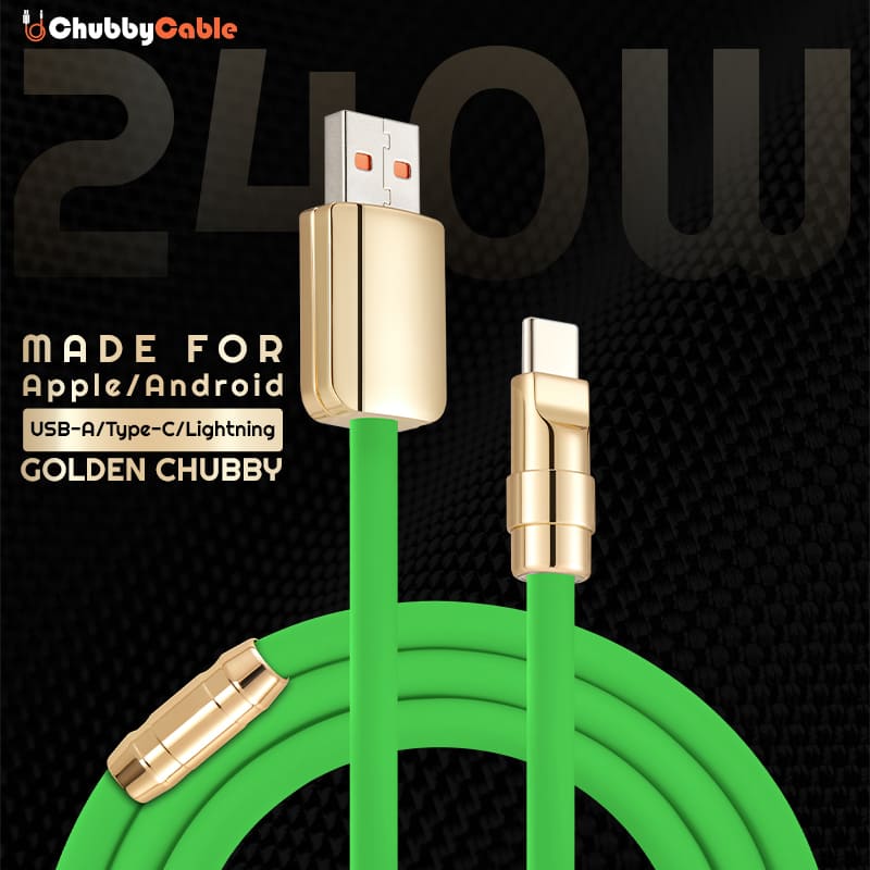 "Golden Chubby" Custom Gilded Fast Charge Cable – Chubbycable