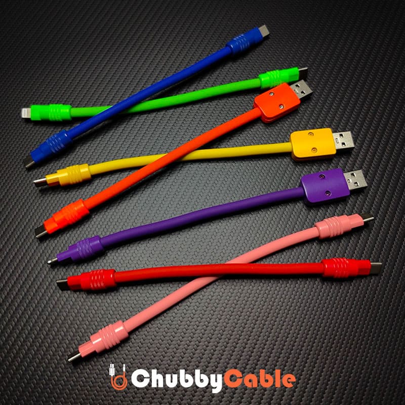 "Monochrome Chubby" Power Bank Friendly Cable - Silicone Material ...