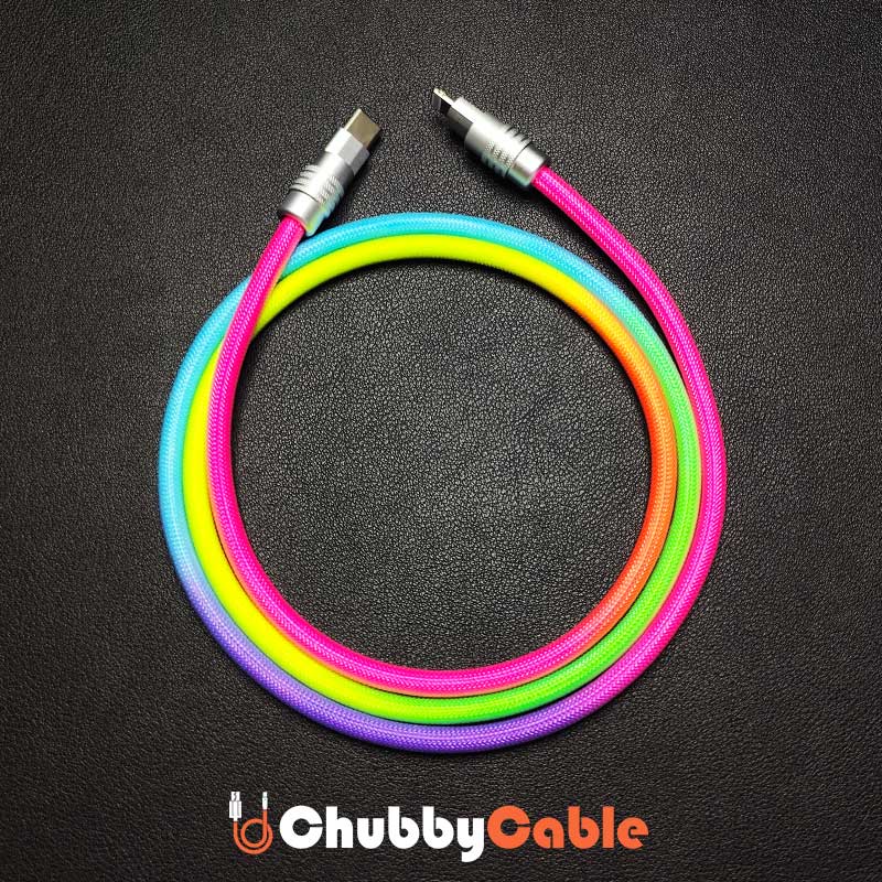 Rainbow Chubby Charge Cable - Durable & Fast Charging | ChubbyCable ...