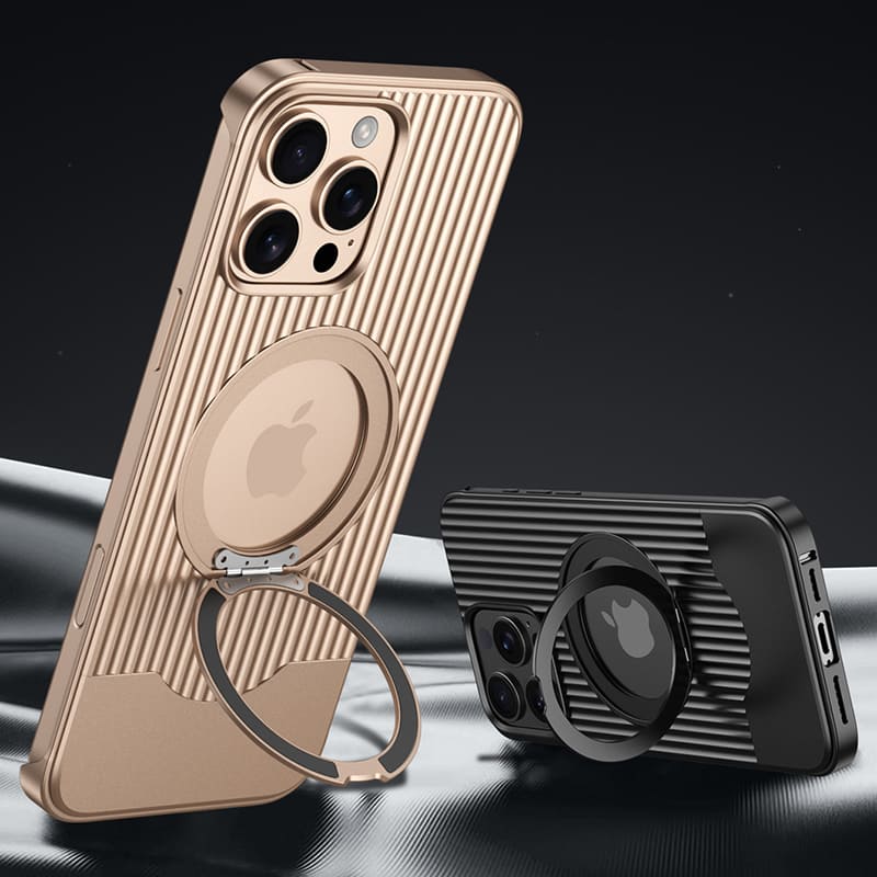 Retractable 360° Rotating Metal Magnetic iPhone Case | ChubbyCable ...