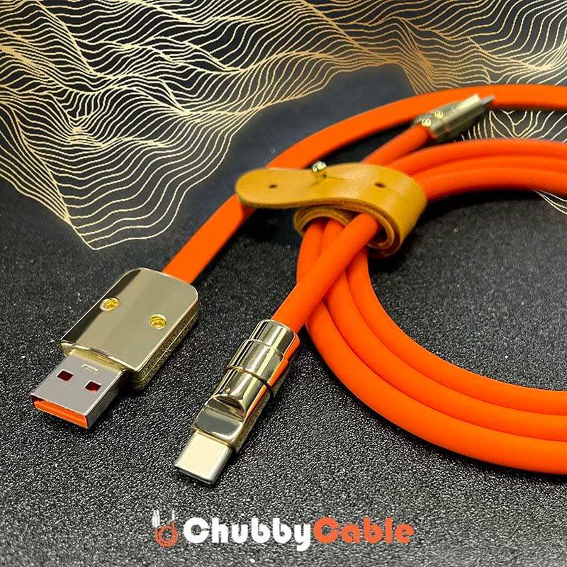 "Golden Chubby" Custom Gilded Fast Charge Cable – Chubbycable